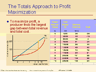 The Totals Approach to Profit Maximization