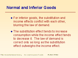 Normal and Inferior Goods